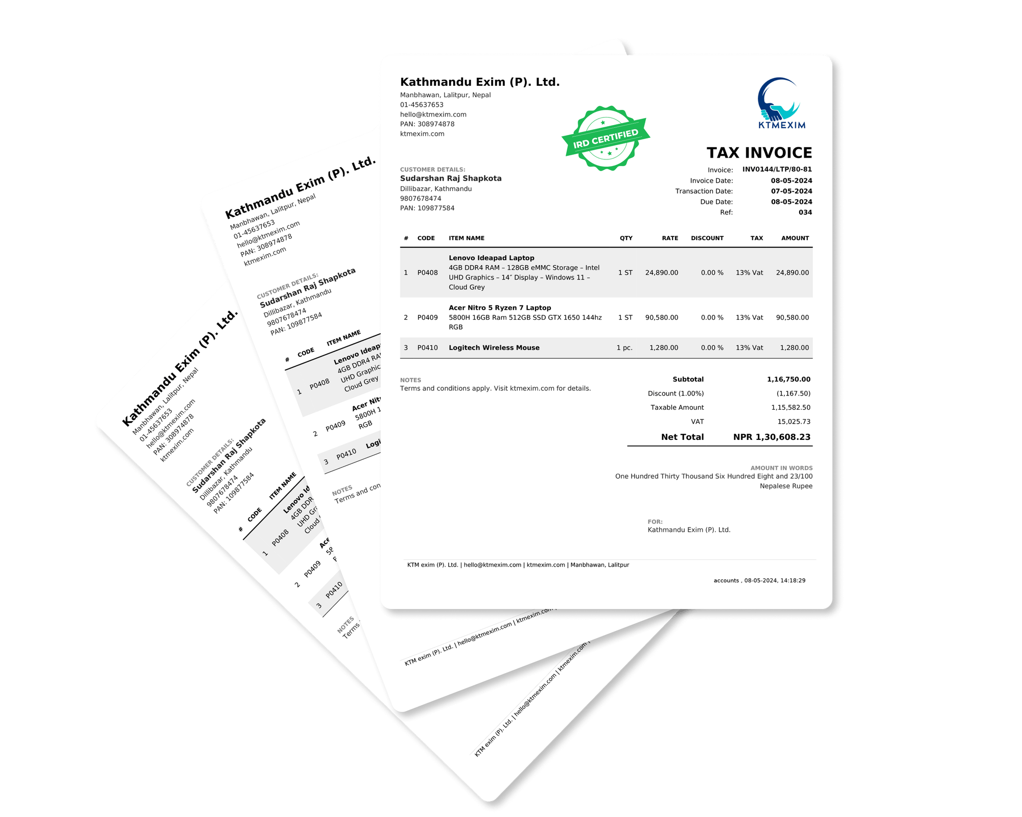 IRD Certified Computerized Billing Solution